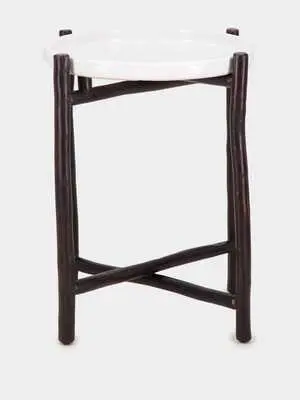 TINJA Mida High Dark Wood Table - Brown