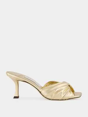 JIMMY CHOO Skye 70 Heels In Metallic Nappa - Gold