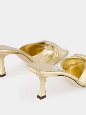 JIMMY CHOO Skye 70 Heels In Metallic Nappa - Gold