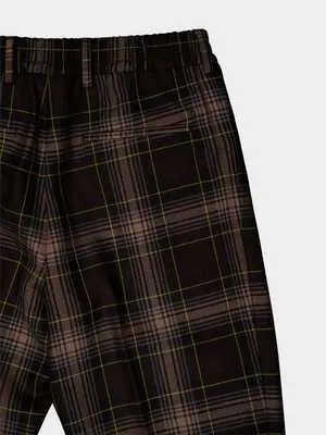 Fendi Tartan Wool Cigarette Trousers