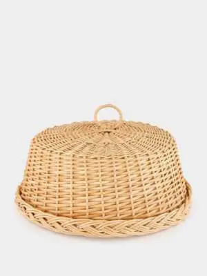 HOUSE OF CAPRICORN Vitória Natural Wicker Cloche - Brown
