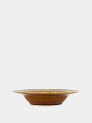 HOUSE OF CAPRICORN Vime Ceramic Soup Plate - Brown