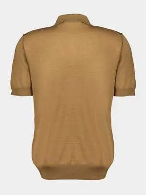 Dolce & Gabbana Camel Cashmere And Silk Polo-shirt
