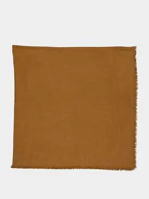 Gucci Camel GG Wool Silk Jacquard Shawl Brown