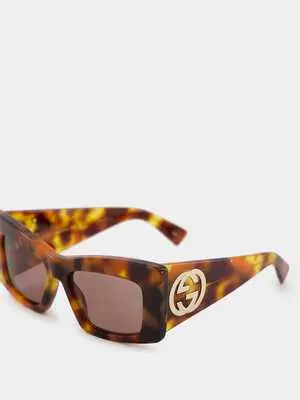 Gucci Light Square Frame Sunglasses - Brown