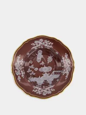 GINORI 1735 Oriente Italiano Castagna Soup Plate - Brown