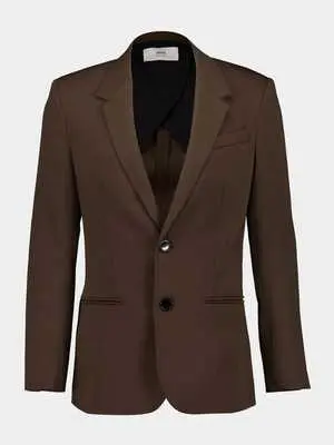 AMI Paris Wool Gabardine Semi-lined Jacket