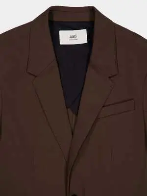 AMI Paris Wool Gabardine Semi-lined Jacket