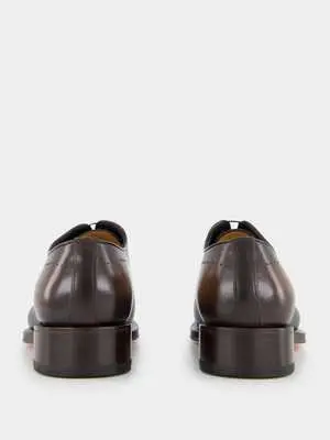 Santoni Leather Oxford Shoes With Brogue Detail