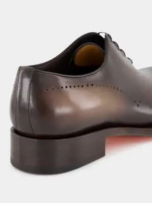 Santoni Leather Oxford Shoes With Brogue Detail