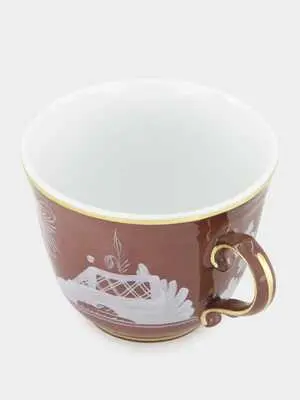 GINORI 1735 Oriente Italiano Castagna Coffee Cup - Brown