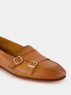 Santoni Monk Formal Loafers - Brown