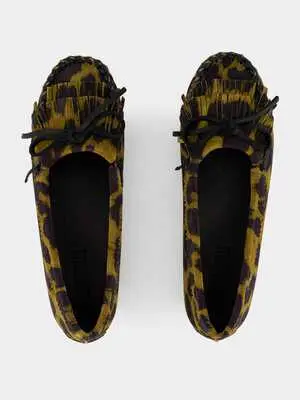 Paris Texas Indiana Leopard-print Suede Loafers