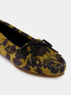 Paris Texas Indiana Leopard-print Suede Loafers