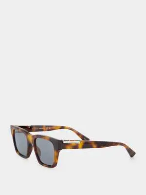 Gucci Rectangular Havana Sunglasses - Brown