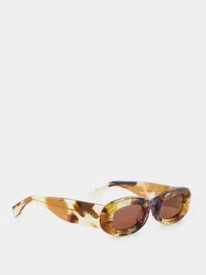 Gucci Havana- Rectangular Sunglasses