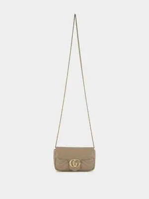 Gucci Gg Marmont Super Mini Bag - Brown