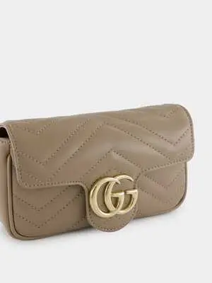 Gucci Gg Marmont Super Mini Bag - Brown