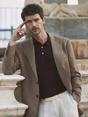 Boglioli Ribbed Linen-cotton Polo Shirt