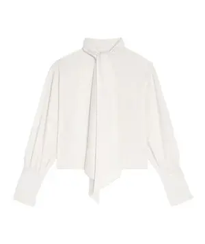 Celine Cropped Lavalliere Shirt