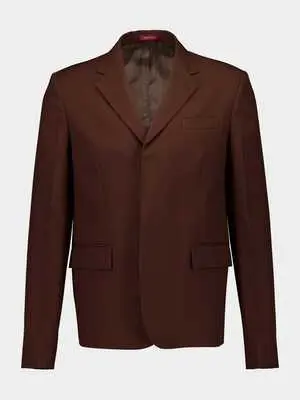 Gucci Wool Twill Jacket - Brown