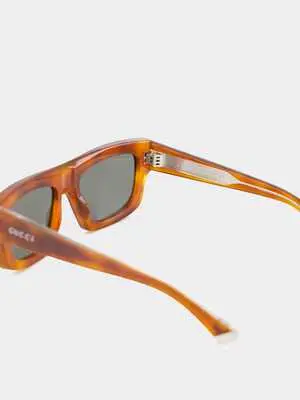 Gucci Tortoiseshell Rectangular Frame Sunglasses - Brown