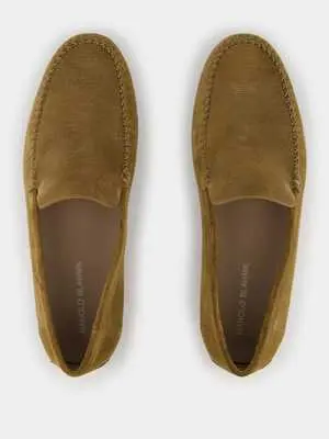 Manolo Blahnik Alder Roberi Suede Loafers - Brown