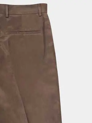 FERRAGAMO Straight-fit Pleated Trousers - Brown