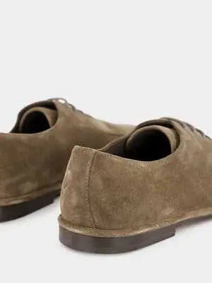 FERRAGAMO Suede Derby Lace-up Shoes