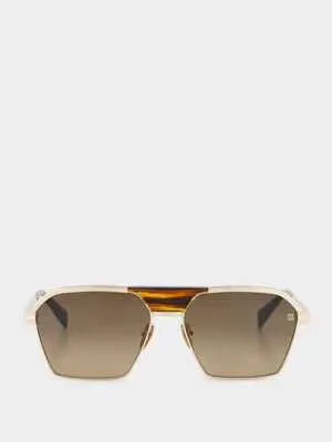 Balmain Sergeant Aviator Sunglasses - Brown