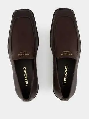 FERRAGAMO Hammered Calfskin Loafers