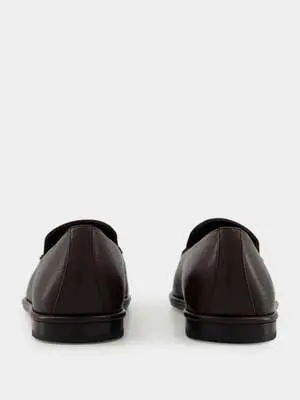 FERRAGAMO Hammered Calfskin Loafers