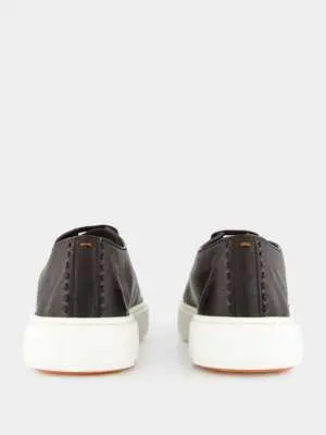 Santoni L-top Clean Row Leather Sneakers
