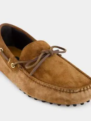 TOM FORD Suede Driver Moccasins - Brown