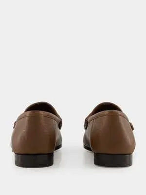 Gucci Leather Loafers - Brown