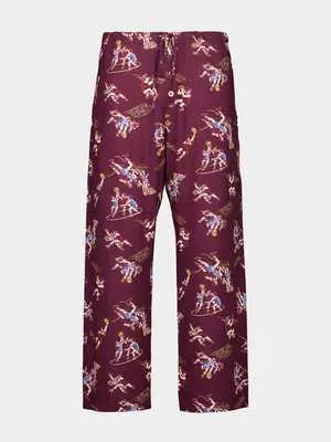 BODE Layup Printed Pajama Pants - Burgundy