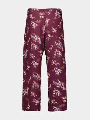 BODE Layup Printed Pajama Pants - Burgundy