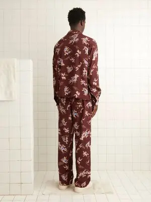 BODE Layup Printed Pajama Pants - Burgundy