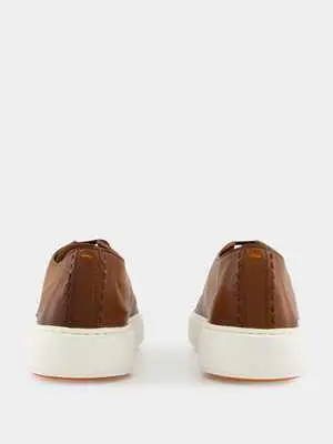 Santoni Clean Row Leather Sneakers