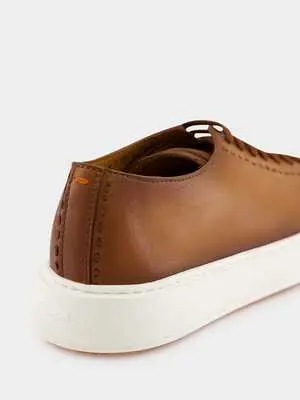 Santoni Clean Row Leather Sneakers