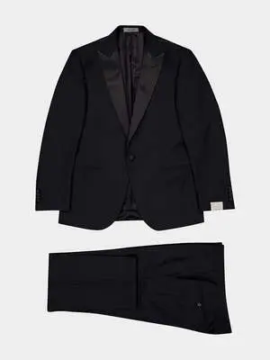 Corneliani Single-breasted Virgin-wool Suit - Black