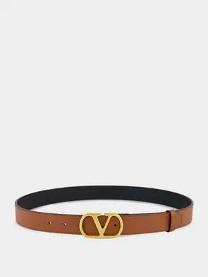 Valentino Garavani VLogo Signature Belt Brown