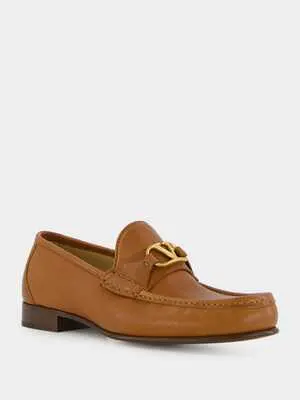 Valentino Garavani V-logo Signature Loafers - Brown