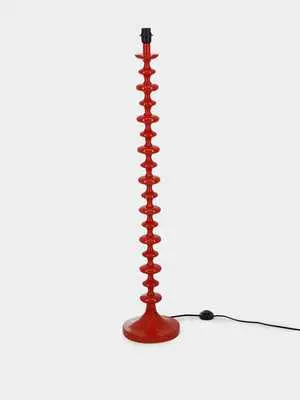HOUSE OF CAPRICORN Freixo Brick Wood Floor Lamp Base - Burgundy