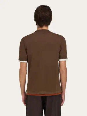 FERRAGAMO Layered Knit T-shirt - Brown