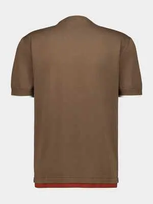 FERRAGAMO Layered Knit T-shirt - Brown