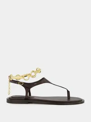 Zimmermann Wild Leather Sandal - Brown