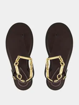Zimmermann Wild Leather Sandal - Brown