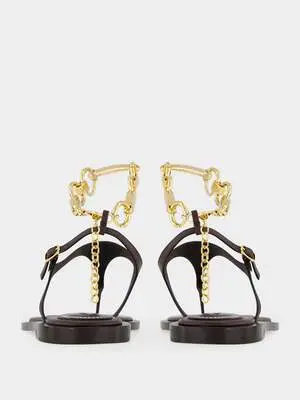Zimmermann Wild Leather Sandal - Brown