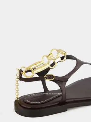 Zimmermann Wild Leather Sandal - Brown